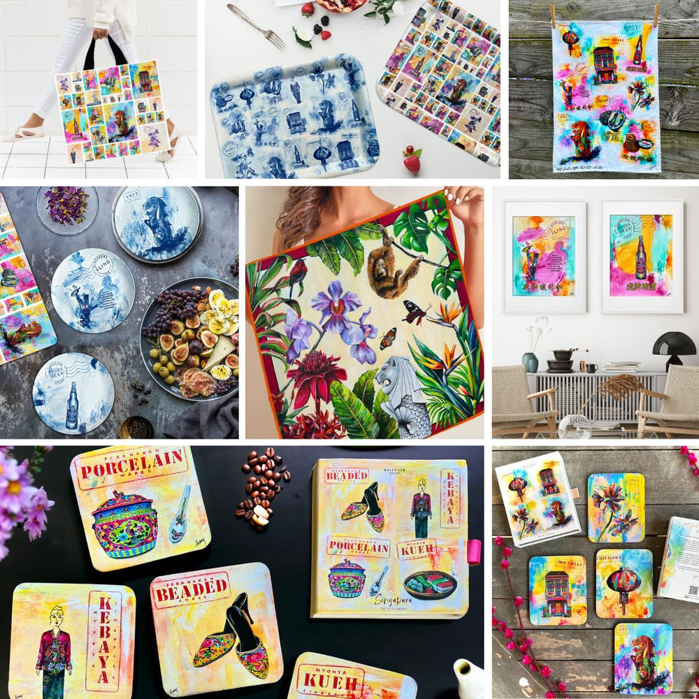 Kelly Ser Atelier. Art inspired by her roots as a Singaporean.